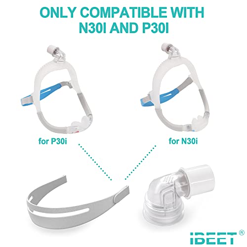 Replacement Strap and Elbow for N30i and for P30i - Stay in Place & Stop Leaks, High-Elasticity Strap and Quick-Release Rotatable Elbow/Swivel Supplied by IBEET
