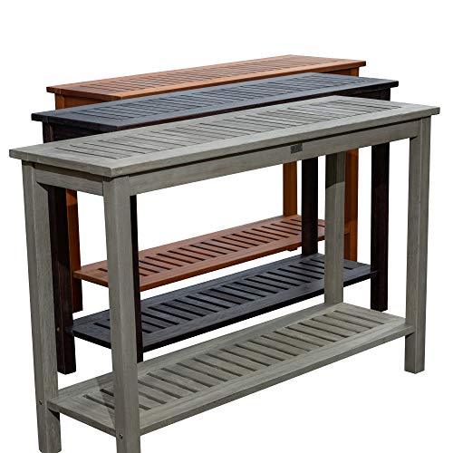 DTY Outdoor Living Longs Peak Eucalyptus Console Table, Espresso