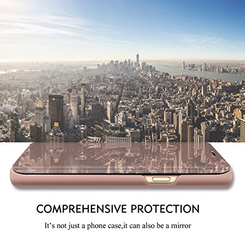 Cases Compatible with Samsung Galaxy Note20 Ultra 5G Cell Phone, Clear View Mirror Flip, PU Leather with Kickstand Protective Cover for Samsung Note 20 Ultra 6.9in