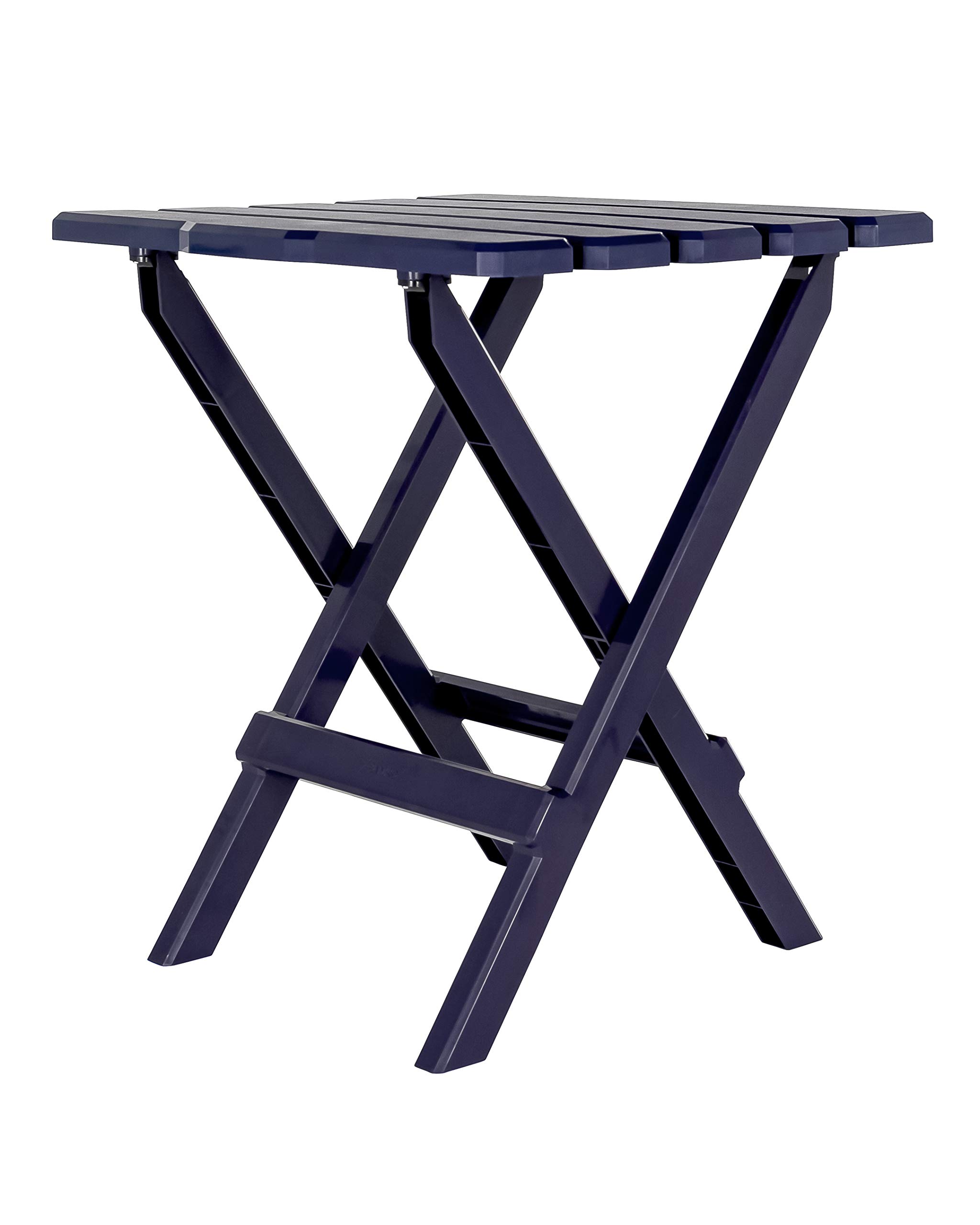 Camco Navy Large Adirondack Portable Outdoor Folding Side Table-Perfect for The Beach, Camping, Picnics, Cookouts and More-Weatherproof and Rust Resistant (21039)