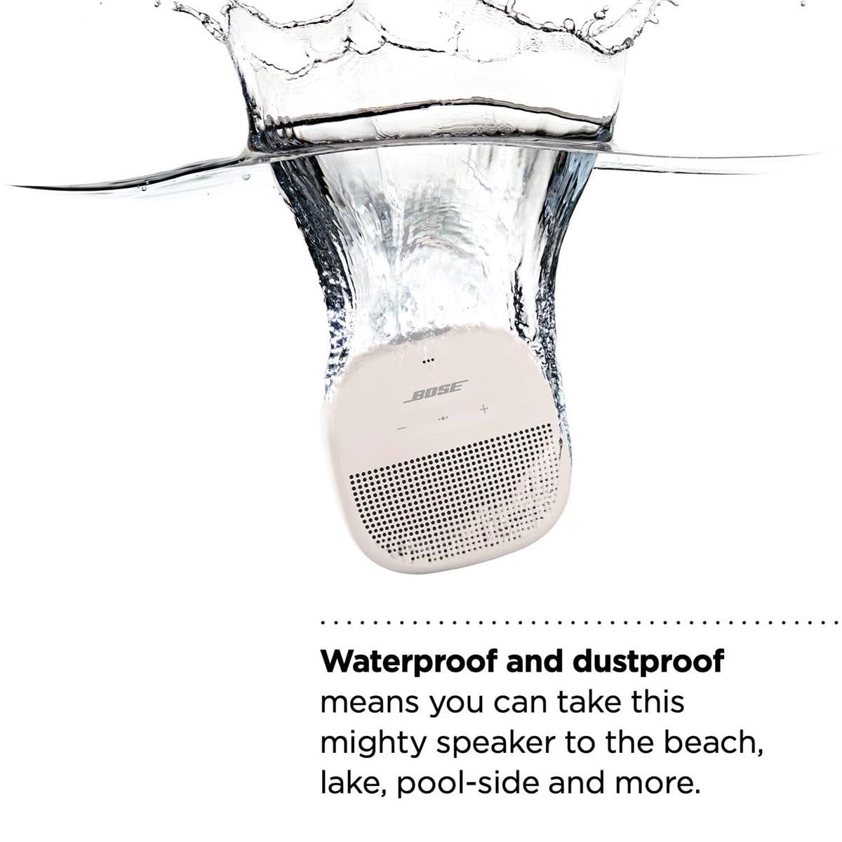 Bose SoundLink Micro Portable Waterproof Bluetooth Speaker - White Smoke (Renewed)
