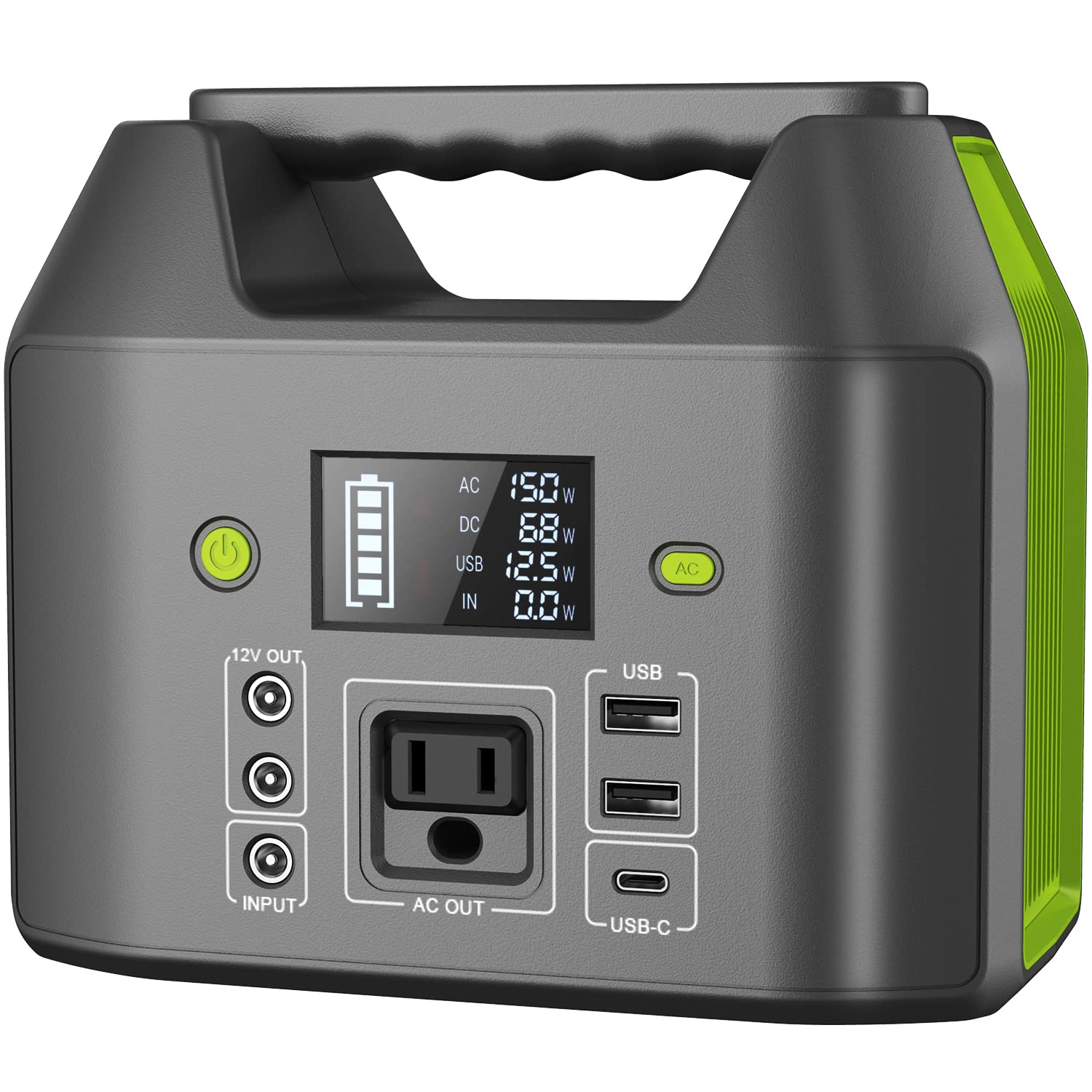 EnginStar 150W Small Solar Generator with 40W Solar Panel, 6 Outputs 42000mAh Portable Charger Power Bank for Outdoor Home Emergency