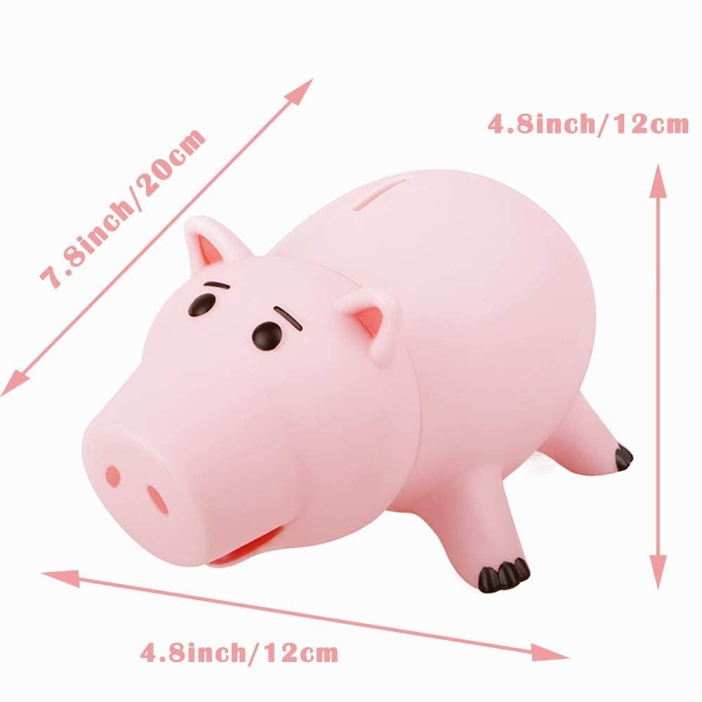 PHOCAS Hairphocas Cute Pink Pig Money Box Plastic Piggy Bank for Kid's Xmas Christmas Birthday Gift with Box