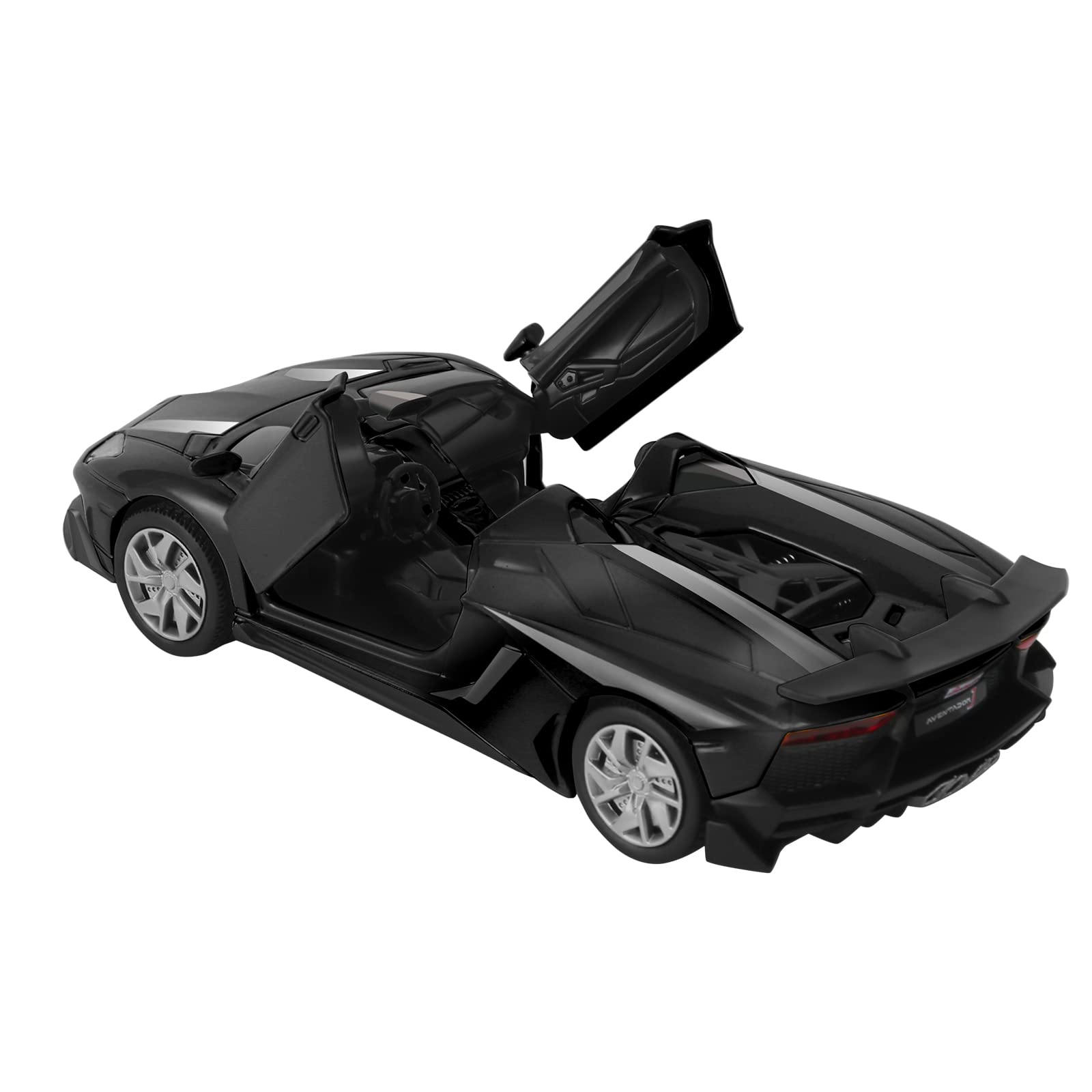 Toy Car 1/32 Roadster Metal Die-cast Model Car with Sound and Light for 3 4 5 6 7 Year Old Boy Toy (Black)