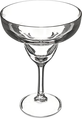 Carlisle FoodService Products Alibi Margarita Glass for Restaurants, Catering, Kitchens, Plastic, 16 Ounces, Clear