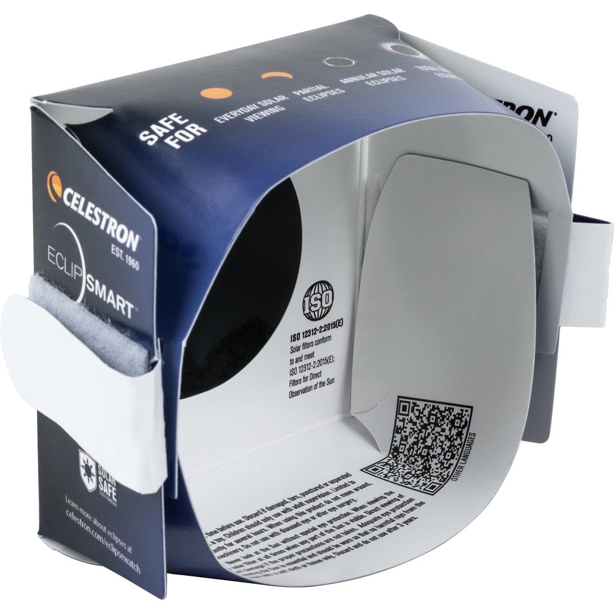 Celestron β EclipSmart Safe Solar Eclipse Telescope and Camera Filter β Meets ISO 12312-2:2015(E) Standards β Works with Your Telescope, Spotting Scope, or DSLR Camera β Observe + Photograph Eclipses