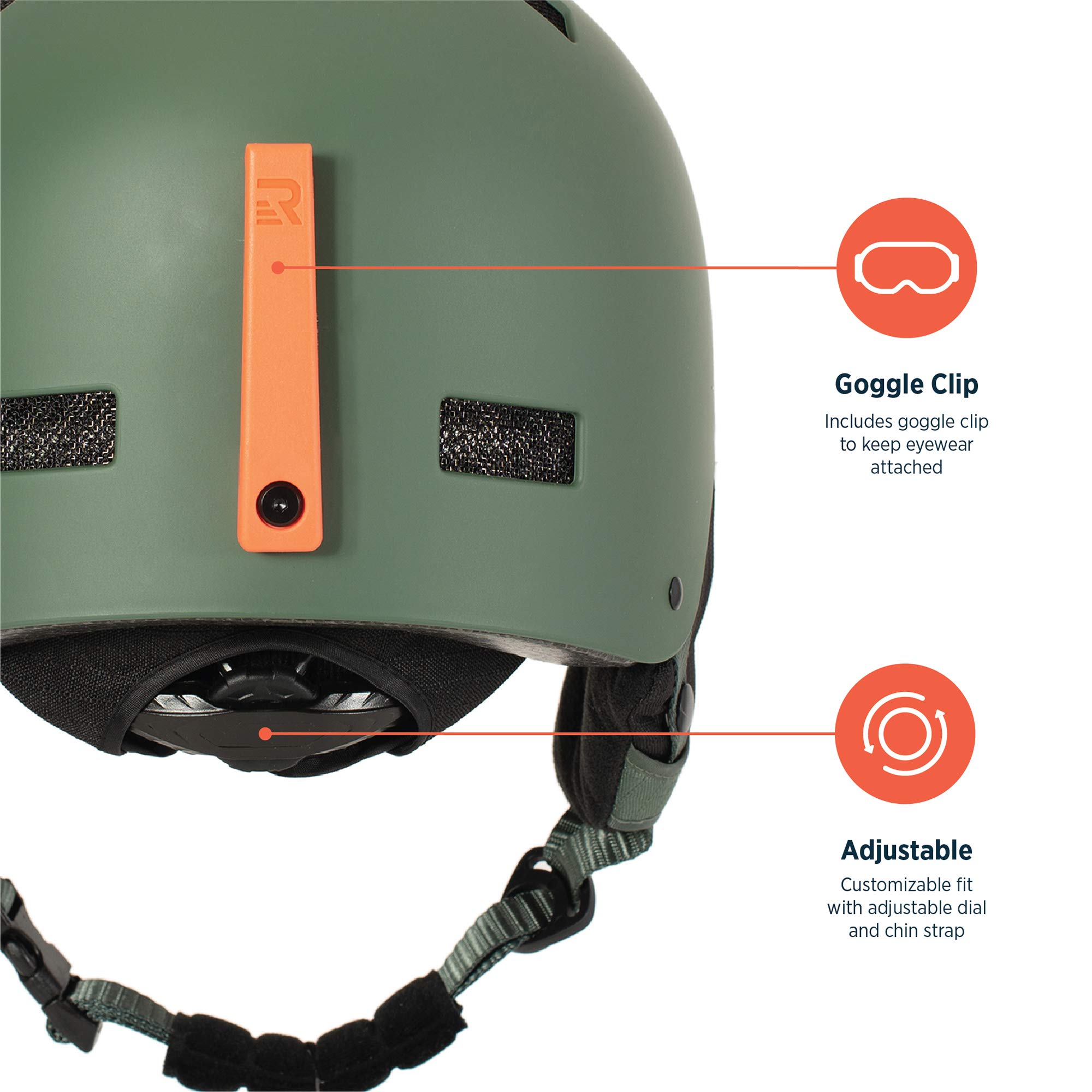 Retrospec Traverse H1 Ski & Snowboard Helmet, Convertible to Bike/Skate, Matte Forest Green, Small (51-55cm)
