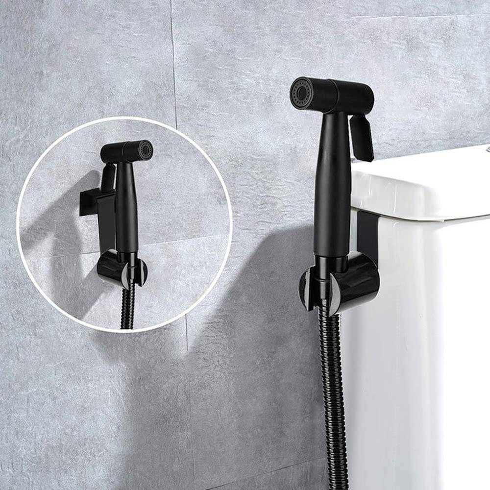 DFHBFG Black Toilet Bidet Sprayer Kit Set Hand Hold Stainless Steel for Bathroom Personal Cleanse Faucet (Color : E)