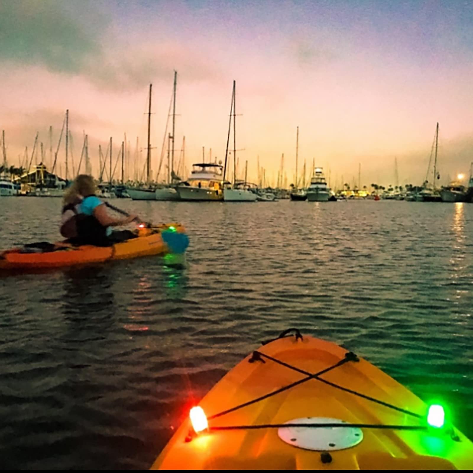 Bravodeal LED Navigation Lights, Led Emergency Lights for Boat Bow, Stern, Mast or Paddles, LED Night Fishing Light for Pontoon, Jon, Skeeter and Kayaks