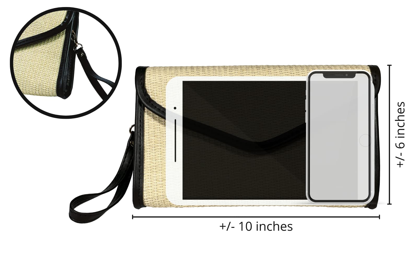Straw Shoulder Bag, Grand Harmony Straw Crossbody Clutch Purses for Women Evening Small Purse Beach Envelope Handbag