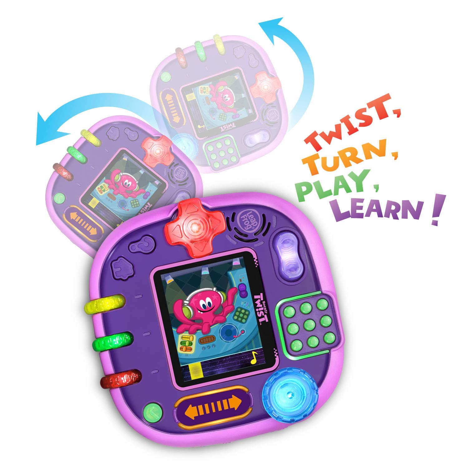 LeapFrog Rockit Twist Handheld Learning Game System, Green and 2-Game Pack: Cookie's Sweet Treats and Dinosaur Discoveries