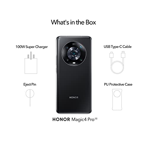 Honor Magic4 Pro Dual-SIM 256GB ROM + 8GB RAM (GSM | CDMA) Factory Unlocked 5G Smartphone (Black) - International Version