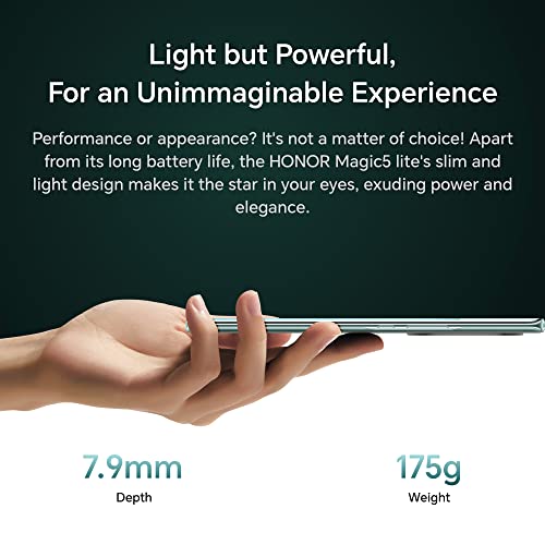 Honor Magic5 Lite Dual-SIM 128GB ROM + 6GB RAM (Only GSM | No CDMA) Factory Unlocked 5G Smartphone (Titanium Silver) - International Version