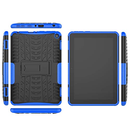 Boskin for Kindle Fire hd 8 case Fire hd 8 Plus case 2020 Release 10th Generation,Shockproof Kickstand Cover (Blue)