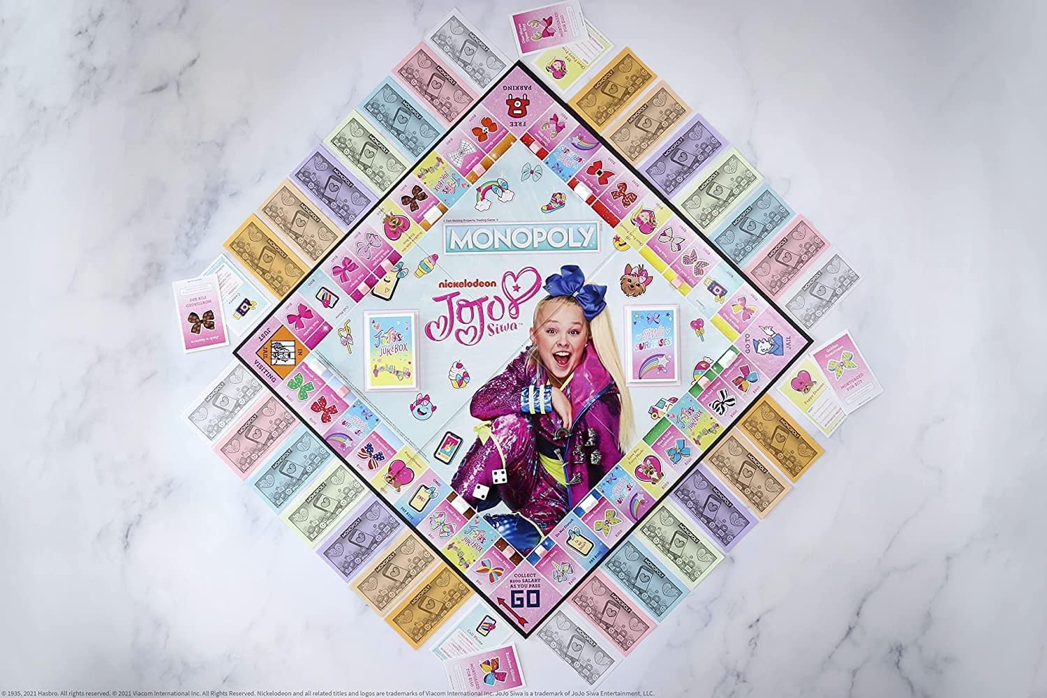 Monopoly JoJo Siwa Edition | Featuring JoJo's Signature Bows & More | Officially Licensed & Collectible JoJo Siwa Game | Great Family Game for All Ages