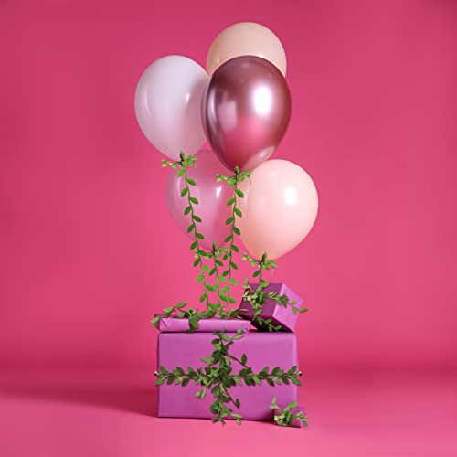 HECATY 132 Ft Leaf Ribbon, Artificial Eucalyptus Garland Vines Leaves String,Decorative Jungle Botanical Greenery for Baby Shower Home Wedding Party Balloon Wreaths DIY Craft
