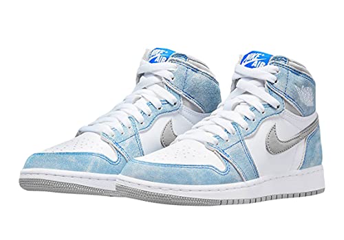 Nike Unisex Air Jordan 1 Retro HI OG (GS) Sneakers, Kids, Hyper Royal/White Royal/Blanc, 7Y M US
