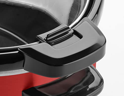 Toastmaster 4-Quart Digital Slow Cooker with Locking Lid (Red)