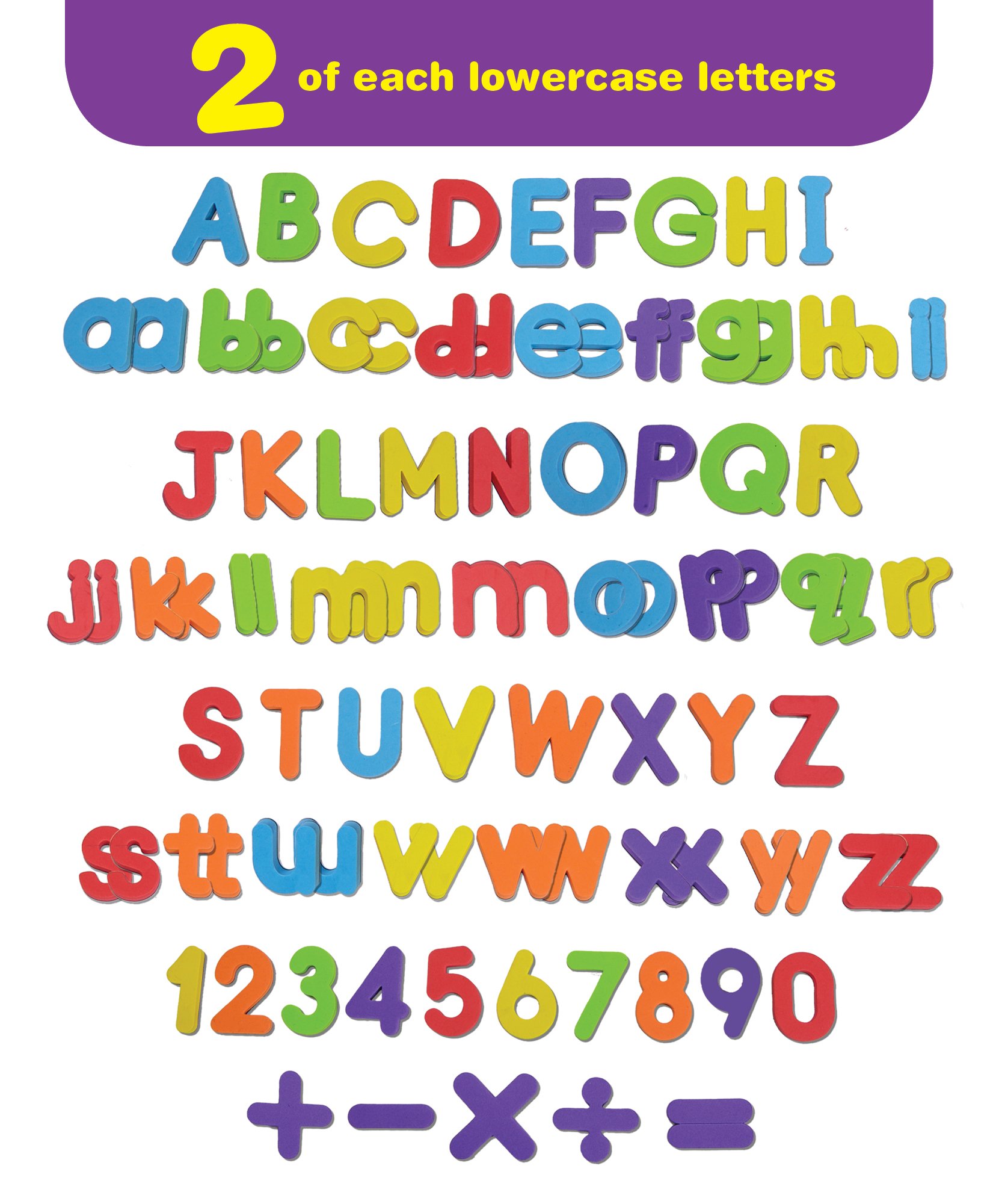 Magnetic Foam Letters and Numbers Premium Quality ABC, 93 Foam Alphabet Magnets | Educational Toy for Preschool Learning, Spelling, Counting in Canister