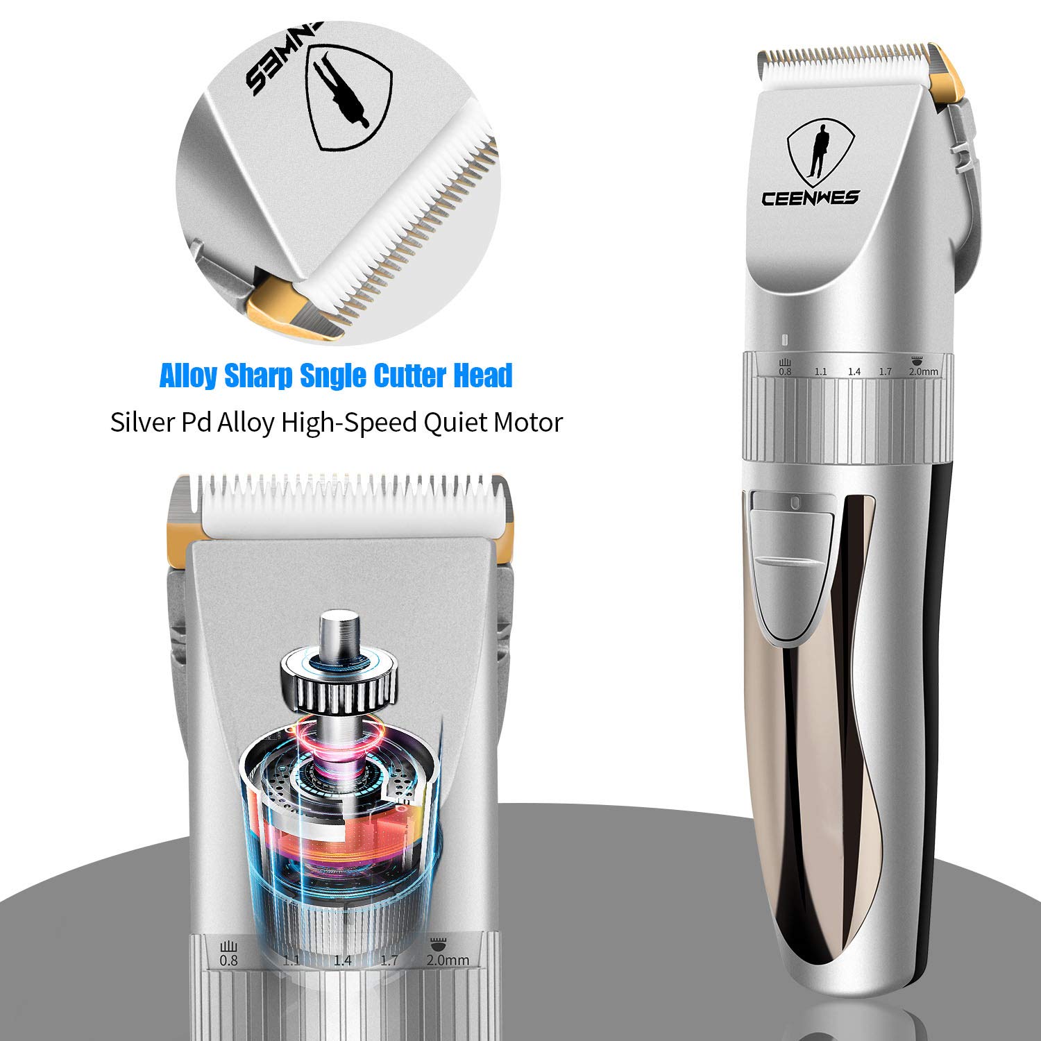 Ceenwes Hair Clippers Professional Cordless Quiet Hair Trimmers