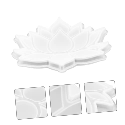 EXCEART 4 Pcs Crystal Epoxy Mold Cup Holder Tray Jewlery Tray Jewelry Tools Resin Jewelry Tray Resin Flower Tray Epoxy Coaster Cup Mat Mold Silicone Mold DIY Silicone Mold Storage Casting