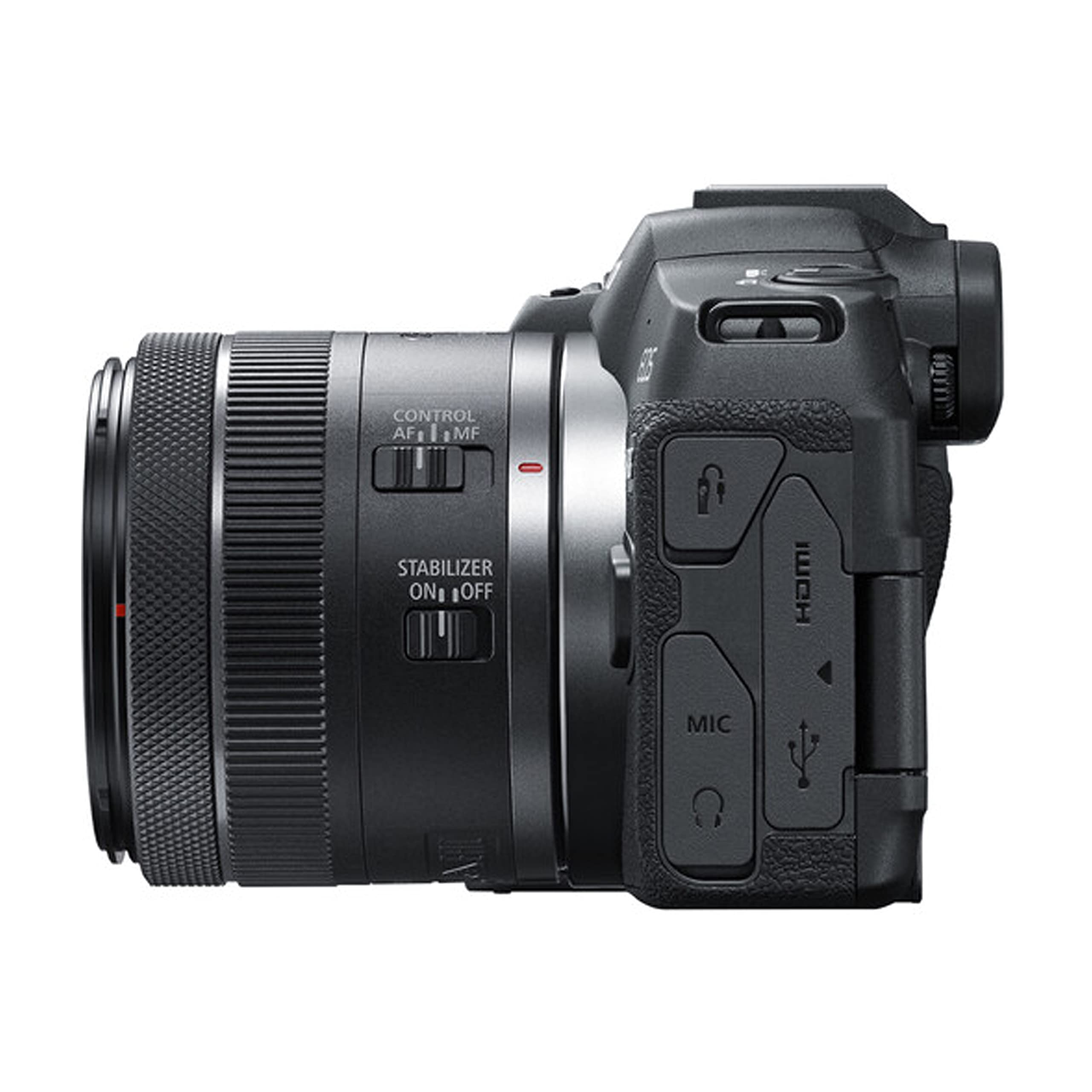 Canon EOS R8 Mirrorless with RF 24-50mm f/4.5-6.3 is STM Lens + 128GB Pro Speed Memory + Led Video Light + Microphone +Case + Tripod + Software Pack-Video Bundle