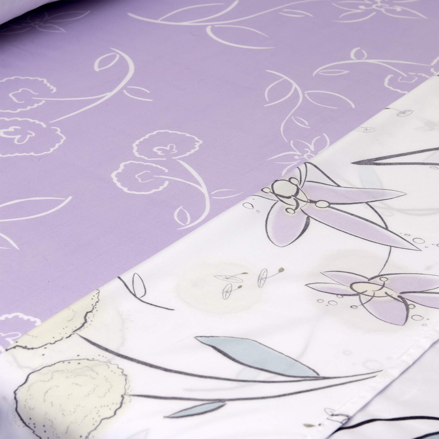 JumpOff Jo - 3-Piece Kids Twin Bed Sheet Set - Super Soft Durable Hypoallergenic, Breathable, Microfiber Polyester - Themed Bedding for Toddler Beds & Twin Beds - Fairy Blossom