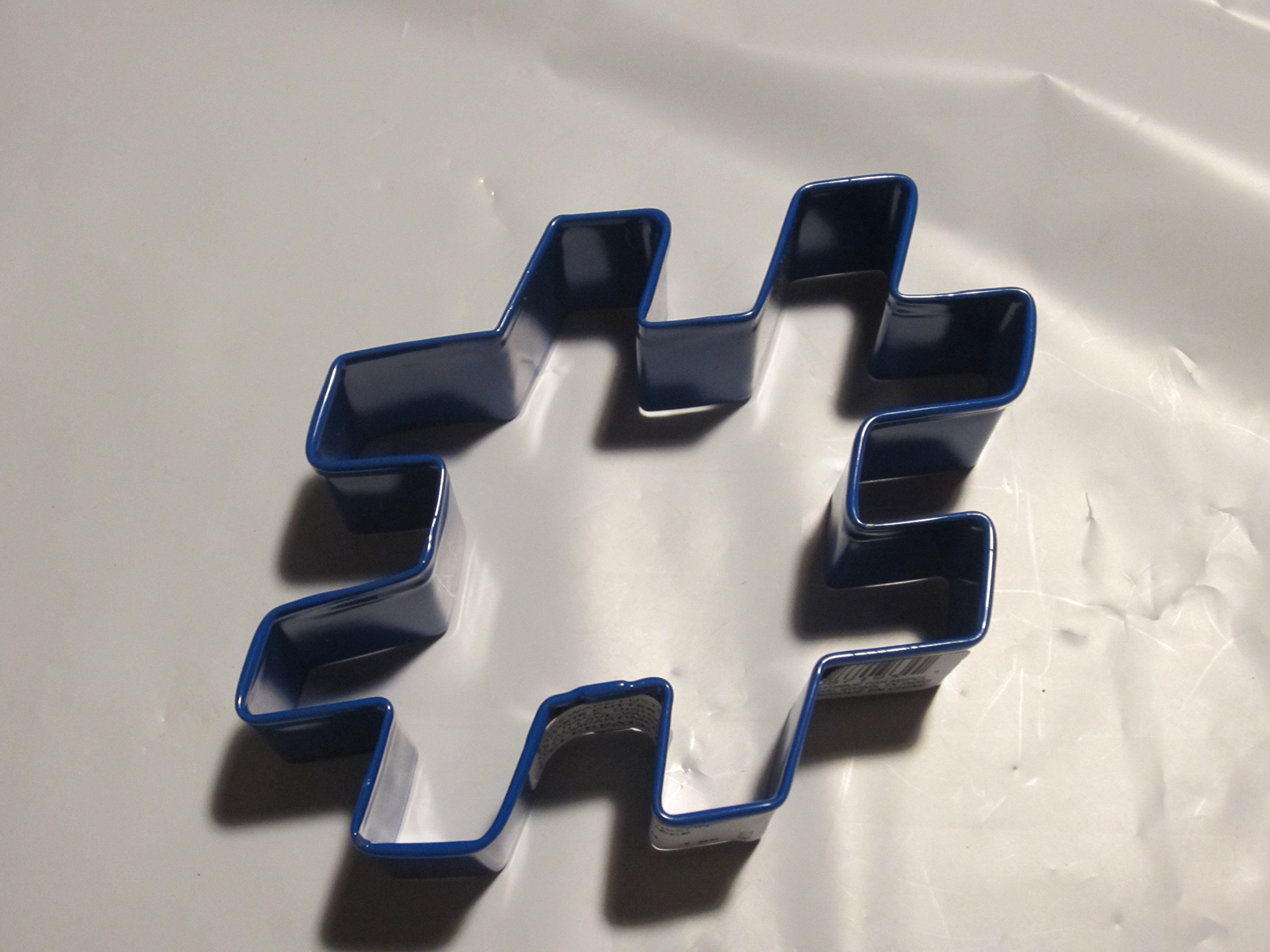 Celebrate It Blue Hash Tag Cookie Cutter - Polyresin Coated - 3.25" x 3.5"