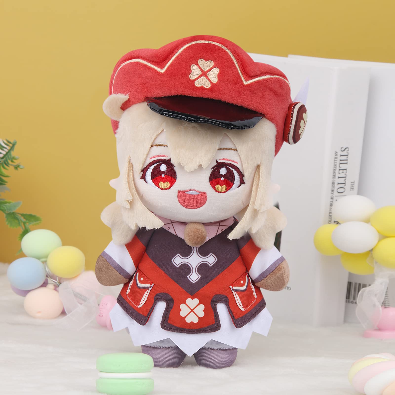 MORROWIND Klee Plush Doll Toy Stuffed Plushie Figure for Kids Girls Game Fans (RED, 20cm/7.87inch)