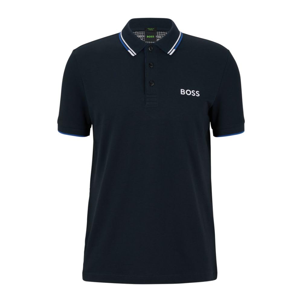 BOSS Green Men's Paddy Pro Golf Polo Shirt, Navy, XXXL
