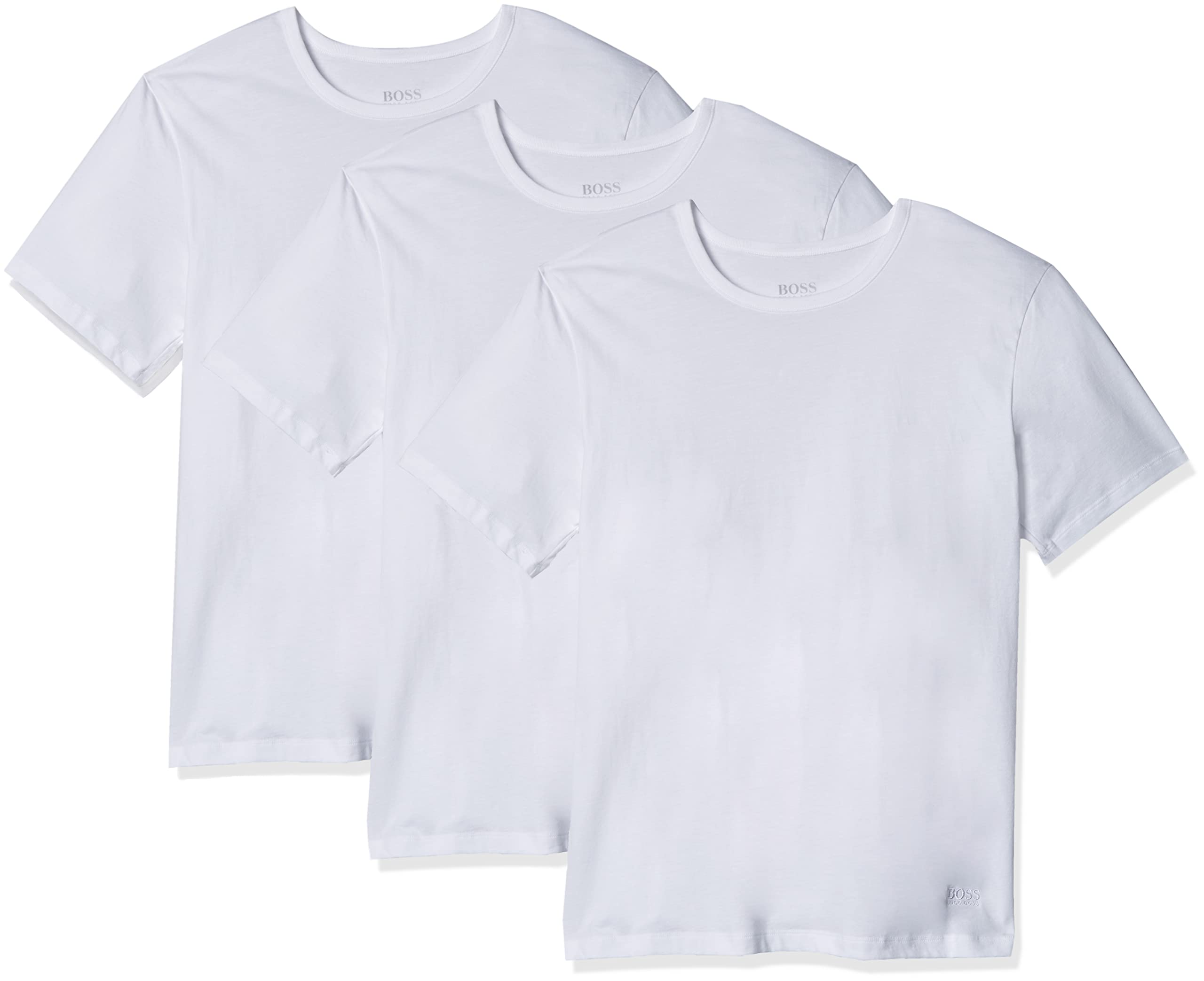 BOSS Hugo Men's T-Shirt Rn 3p Us Co 10145963 01, White, Medium