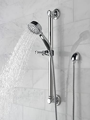 Delta Faucet 9-Spray Slide Bar Hand Held Shower with Hose, Chrome Handheld Shower Head, Slide Bar Hand Shower, Handheld Shower, Detachable Shower Head, Chrome 51900