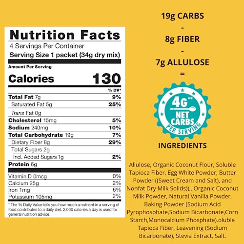 Good Dee's Angel Food Cake, Keto Mug Cake, Gluten Free, No Sugar Added, 4g Net Carbs, No Sugar Alcohols, 4 packets per bag