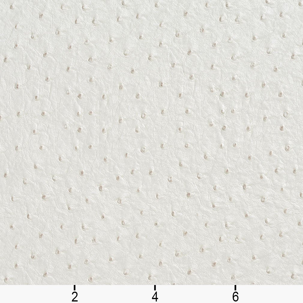 G017 White Emu Ostrich Faux Leather Vinyl by The Yard from Mitchell Faux Leathers