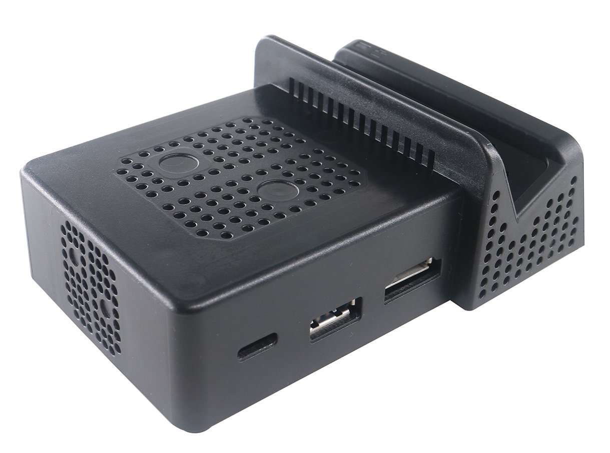 J&TOP Portable DIY Replacement Dock Mount Case for Nintendo Switch,Black(Only The Case)