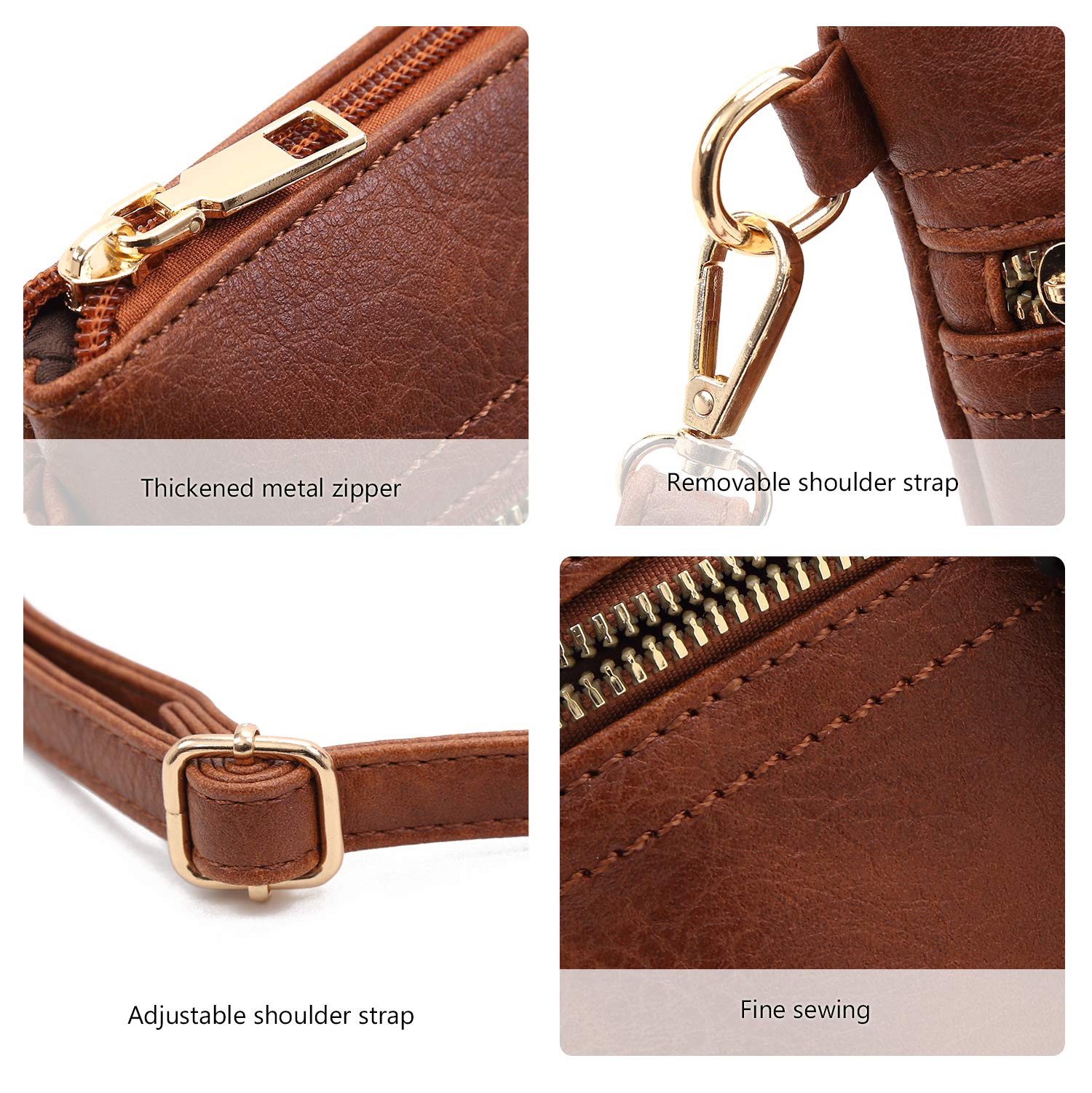 SunForMorning Crossbody Bags for Women Lightweight Handbags Shoulder Bag Purses (Brown)