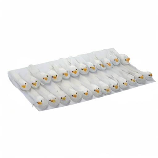 Pursuestar 24Pcs Artificial Mini Peace Dove Pigeon Handmade Candy Box Home Garden Craft Kit Wedding Photograph DIY Decor Ornaments