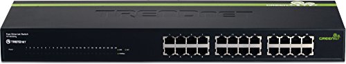 TRENDnet 24-Port 10/100 Mbps GREENnet Switch, 4.8Gbps Switching Capacity, Plug & Play, Metal, Rackmount, Lifetime Protection, TE100-S24g