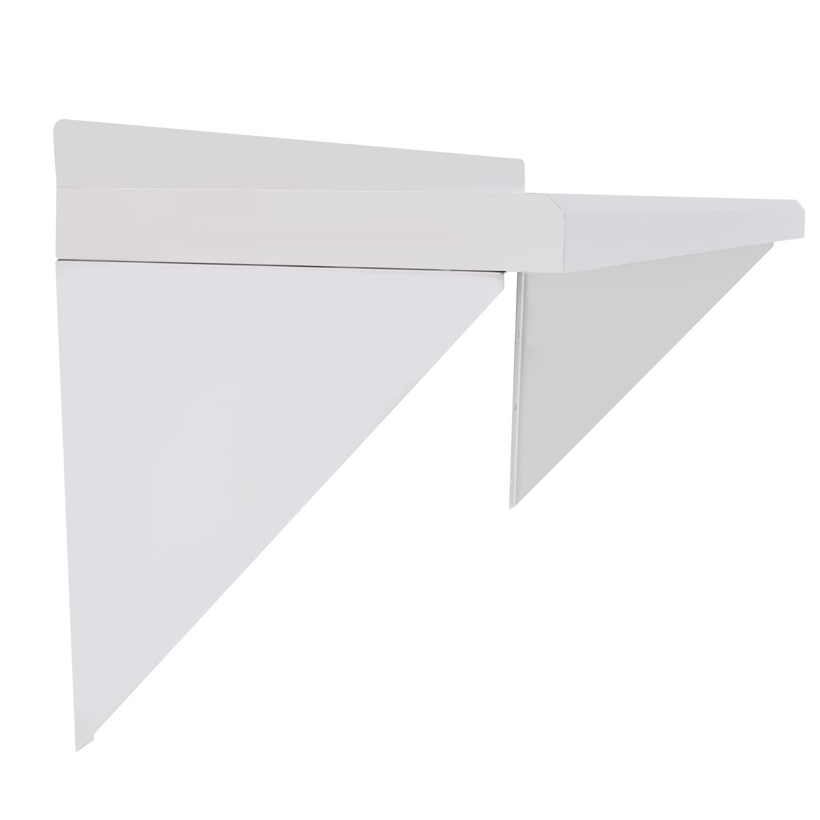DNYSYSJ 12” x 36” Stainless Steel Wall Shelf, Heavy Duty 110lbs Metal Shelf Commercial Wall Mount Floating Shelving with Backsplash for Restaurant, Utility Room, Kitchen and Garage