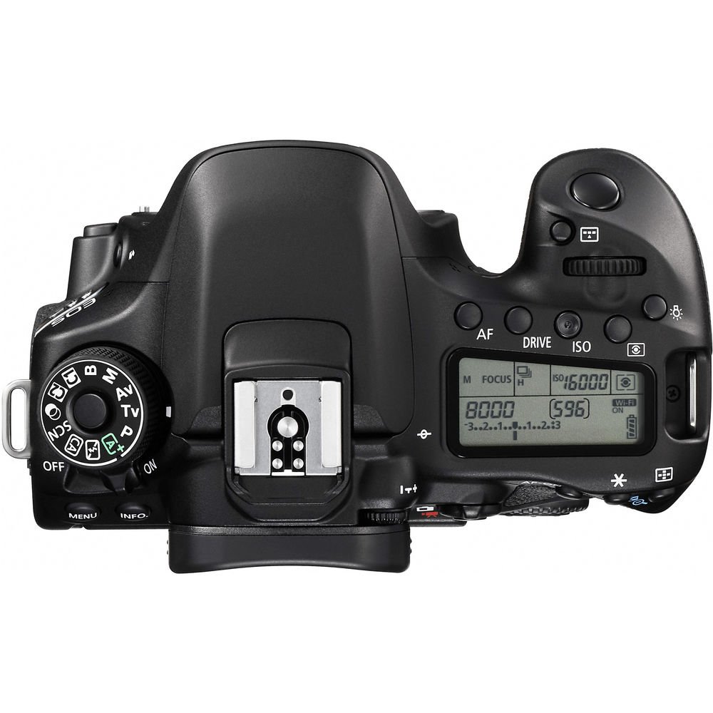 Canon EOS 80D DSLR Camera (Body Only) (1263C004) + 64GB Memory Card + Case + Corel Photo Software + 2 x LPE6 Battery + External Charger + Card Reader + LED Light + HDMI Cable + More (Renewed)
