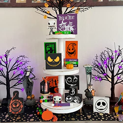 Halloween Stencils for Pumpkin Carving Kids Reusable Halloween Face Paint Stencils for Painting on Wood Shirts Cookie Canvas Walls Art Decorative (23pcs 3in face)
