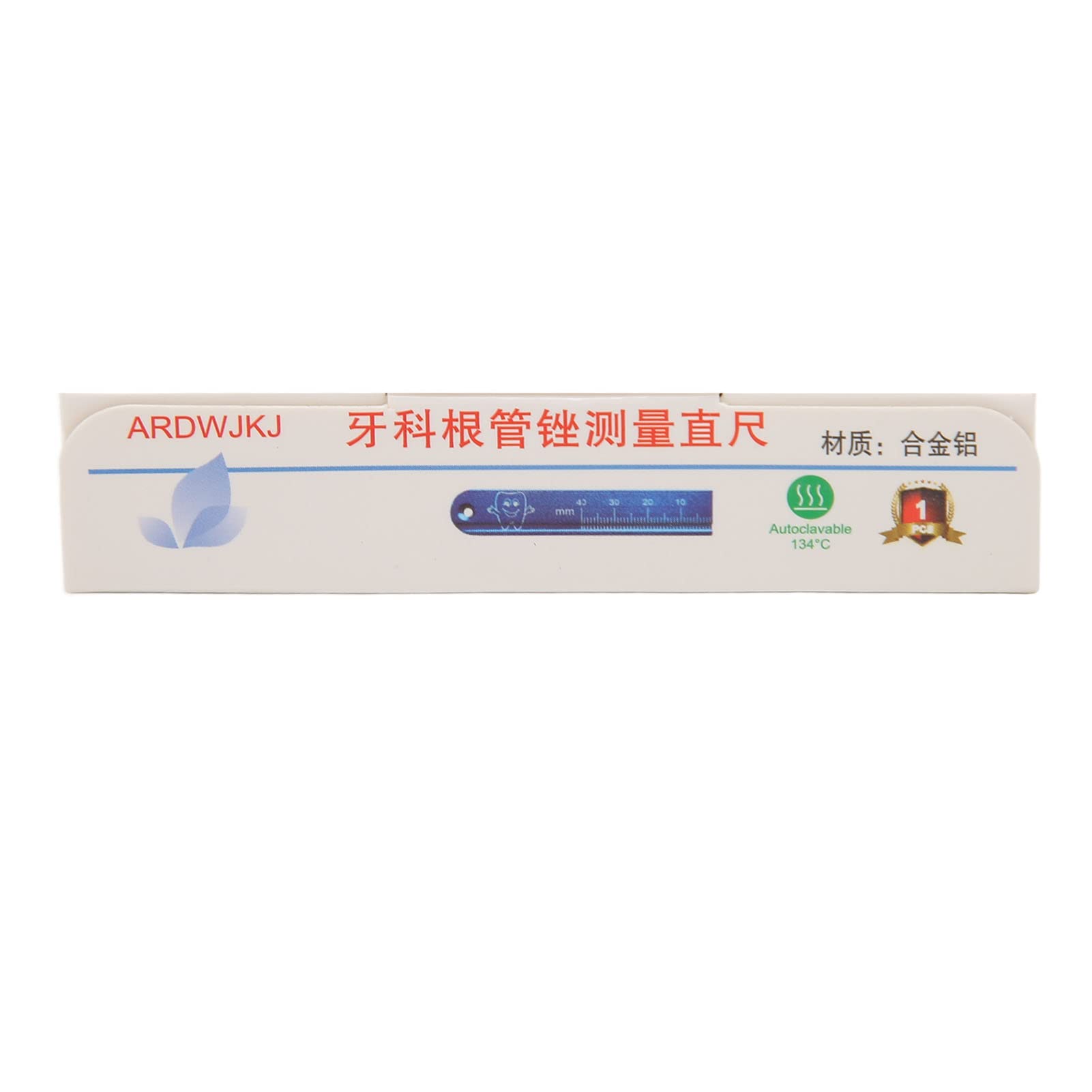 Endodontic Span Ruler, Lightweight Red Clear Scales Dental Measure Ruler Precise High Temp Resistant for Dentists