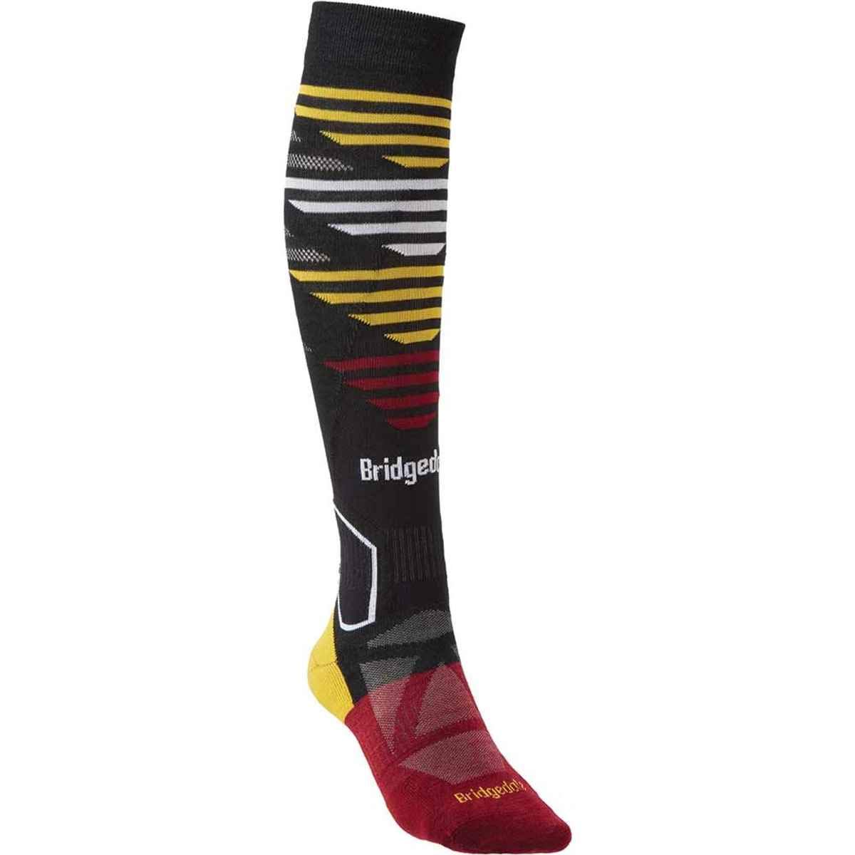 Bridgedale Mens Ski Lightweight - Pattern, Graphite/Red, Large