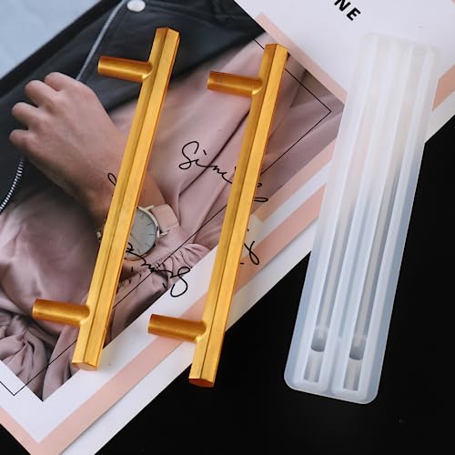 Epoda 5pcs Resin Tray Molds, Silicone Tray Mold, Irregular Rectangle Silicone Tray Mold with Handles, Designed for Making Large Epoxy Resin Coasters and Tea Trays