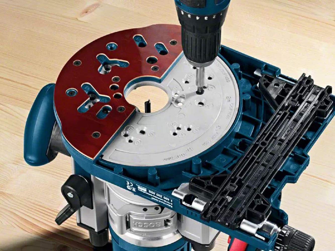 Bosch Professional 1600Z0000G Adapters for The Fsn Ofa Guide Rail, for Use During Guided Routing with Bosch Fsn Guide Rails, Blue