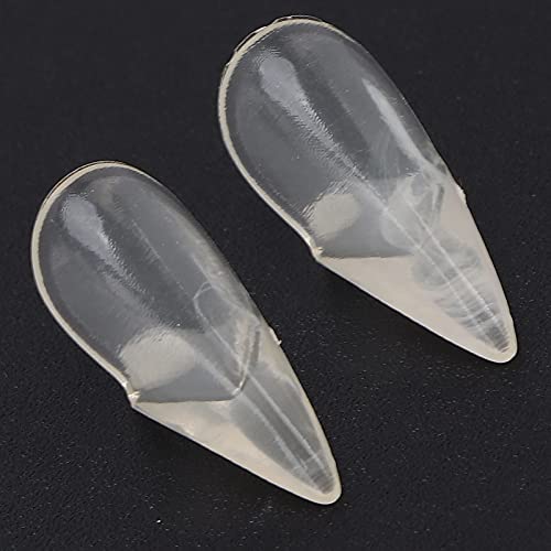 Halloween Fake Fangs, Easy To Wear Teeth Reusable Lifelike Resin 10pcs Transparent for Werewolves for Halloween Parties(19MM)