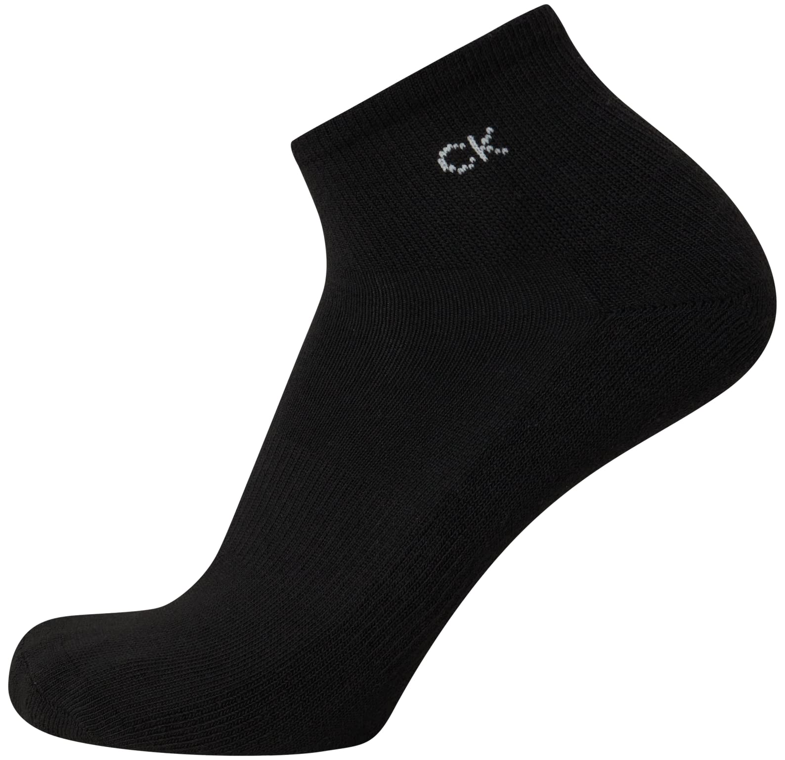 Calvin Klein Men's Socks - Athletic Cushioned Quarter Cut Ankle Socks (12 Pack), Size 712, True Black