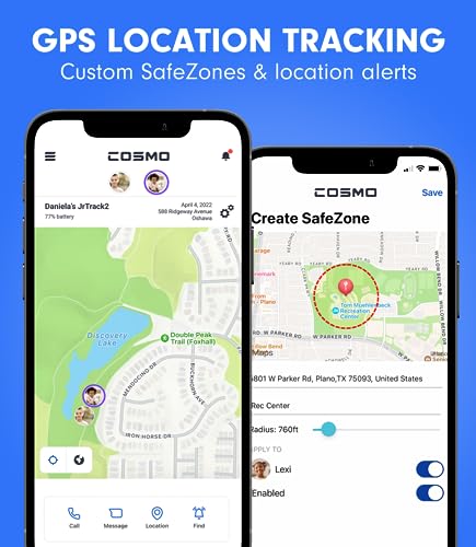 JrTrack 2 SE Smart Watch for Kids by Cosmo | 4G Phone Calling & Text Messaging | SIM Card & Flexible Data Plans | GPS Tracker Watch for Kids | Children’s Smartphone Alternative (Blue)