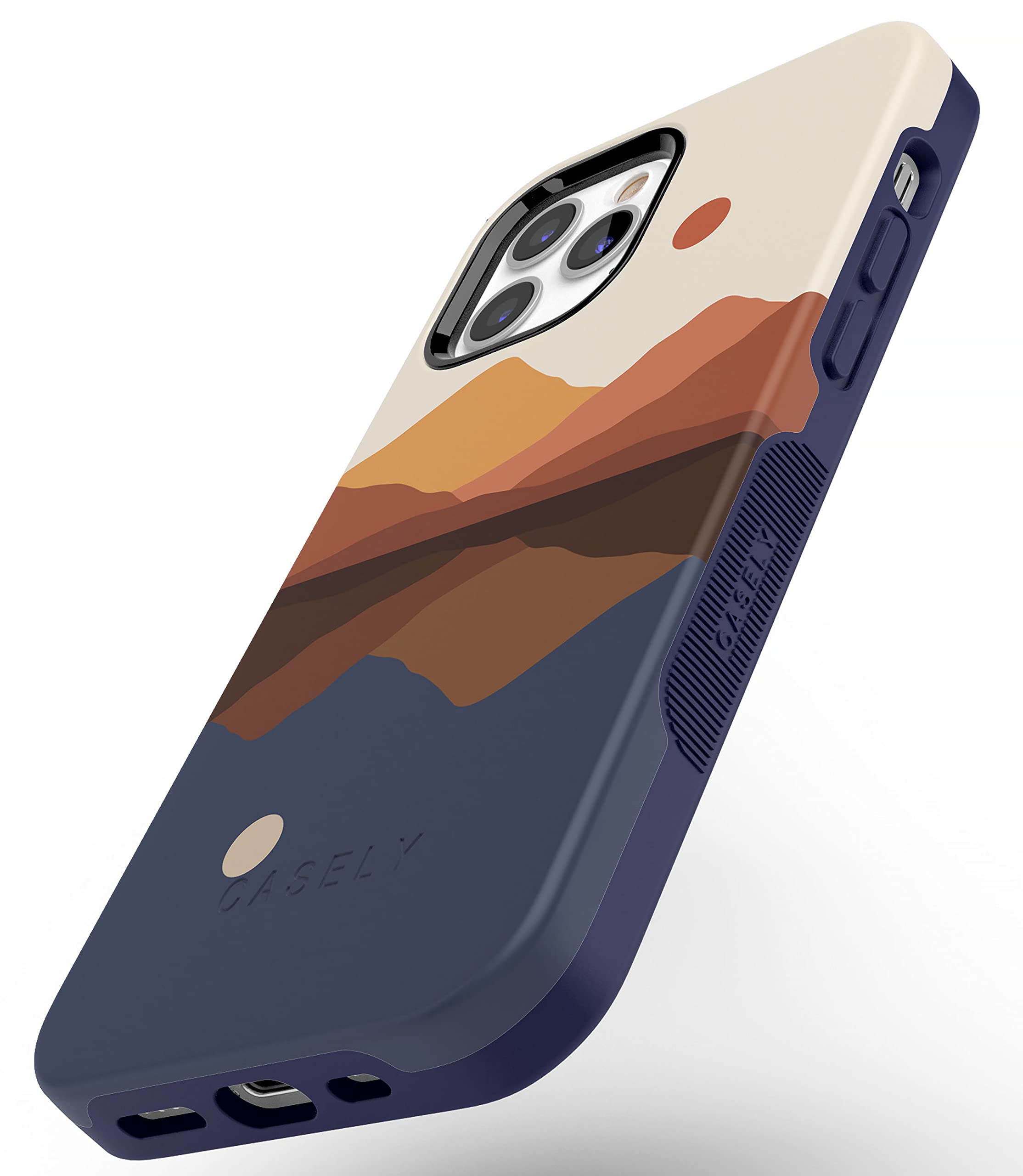 Casely iPhone 12/12 Pro Case | Compatible with MagSafe | Waves & Rays | Sunshine Girly Case