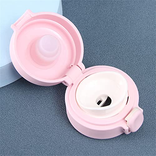 Stainless steel vacuum insulation Cup lovely pea cup student Mini bouncing cup (420ml, Beige)